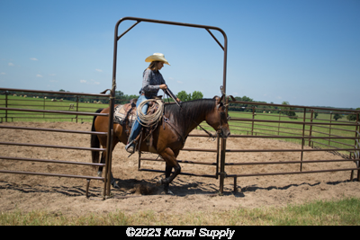 Priefert 6' X 9' Utility "ride thru" Bow Gate