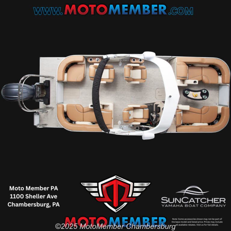 Pontoon - 2026 SunCatcher Diamond Elite 322SR | Motor & Keel